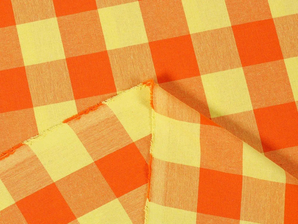 Biante Bavlněné prostírání na stůl Olivia OL-003 Oranžovo-žlutá kostka velká 30x40 cm