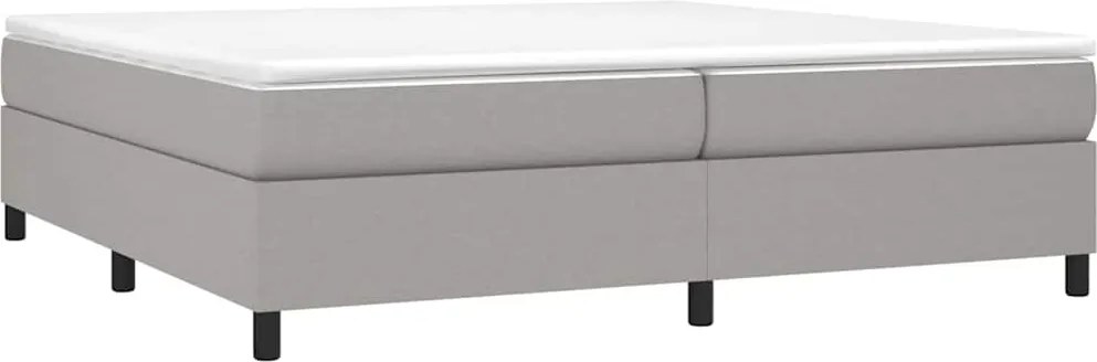 Rám postele s boxspringem světle šedý 200 x 200 cm textil 3120886