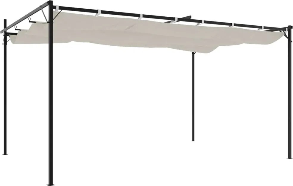 vidaXL Pergola se zatahovací střechou 395 x 292 x 230 cm [360117] Barva: antracitová