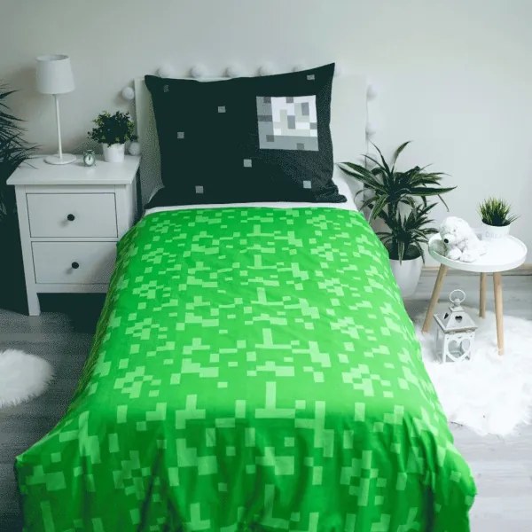 Jerry Fabrics Povlečení bavlna Minecraft Sssleep Tight 140x200, 70x90 cm