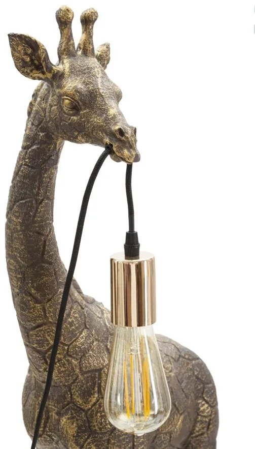 Stolní lampa Mauro Ferretti Giraffe Tall, 40x22x80 cm, starožitná zlatá