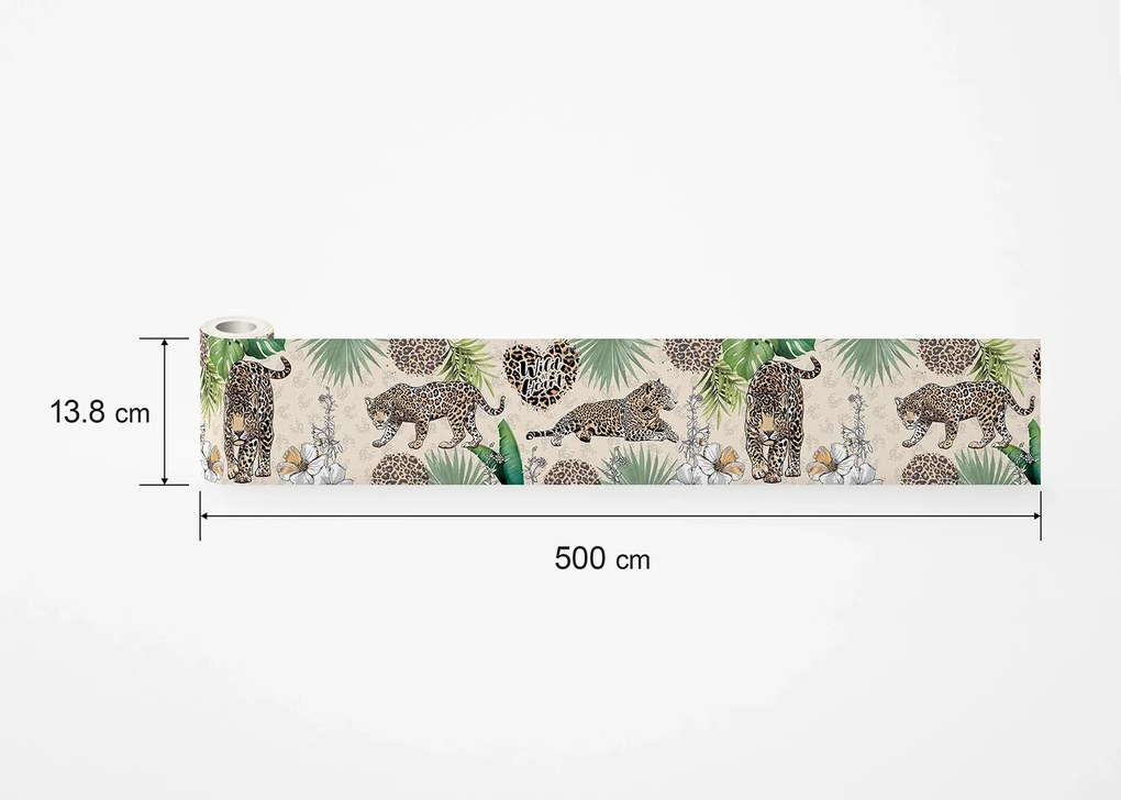 Samolepící bordura na zeď Exotická Divočina | 5 m x 13.8 cm | DWB8263
