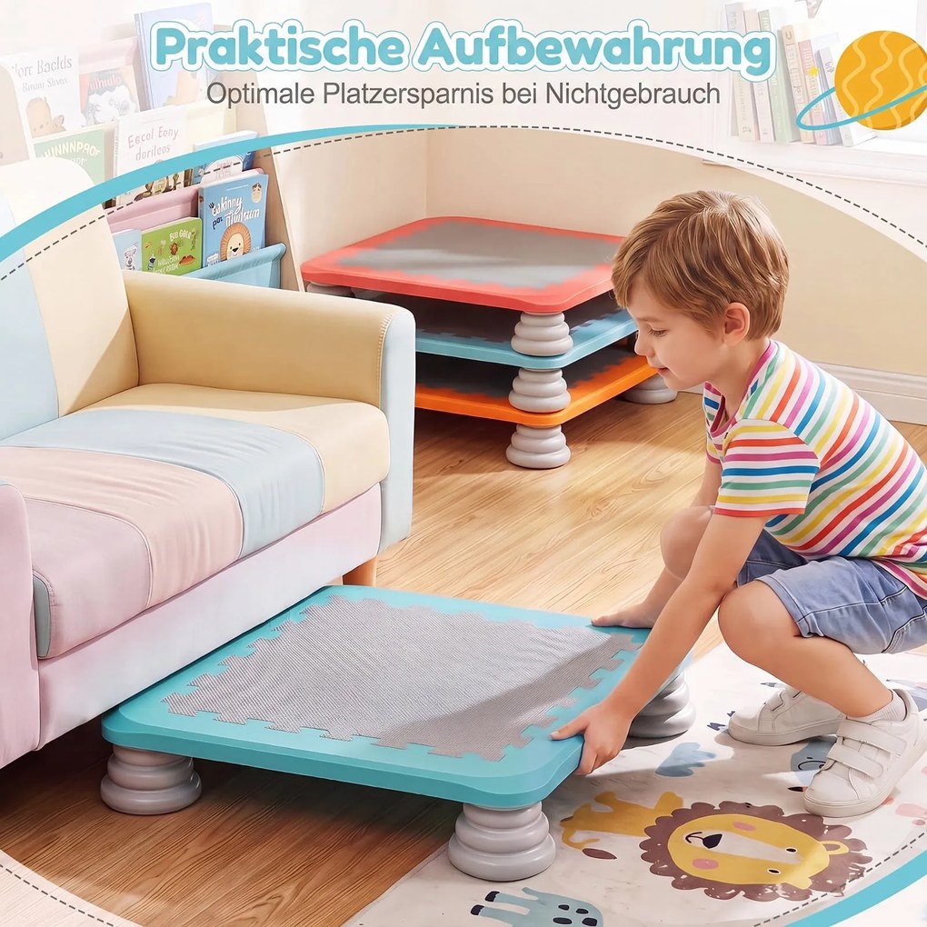 Costway Mini trampolína pro děti 65 cm velký trampolína odrazový můstek