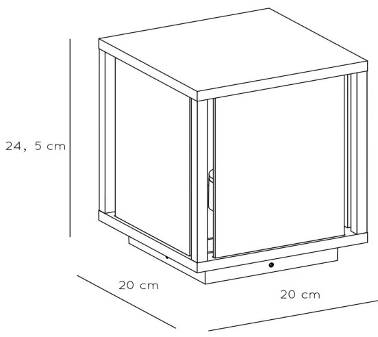 Lucide 27883/25/30 - Venkovní lampa CLAIRE 1xE27/15W/230V 24,5 cm IP54