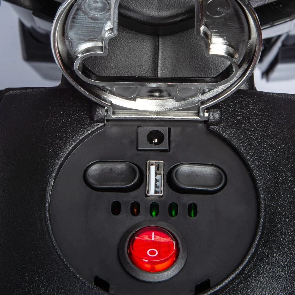 AIYAPLAY dětská elektrická motorka, 12V dětská motorka s hudbou, 6 km/h dětské vozidlo s odnímatelnými tréninkovými koly, 12palcové plastové pneumati…