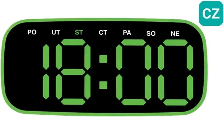 JVD Digitální budík do sítě s LED podsvícením a češtinou JVD SB112.1