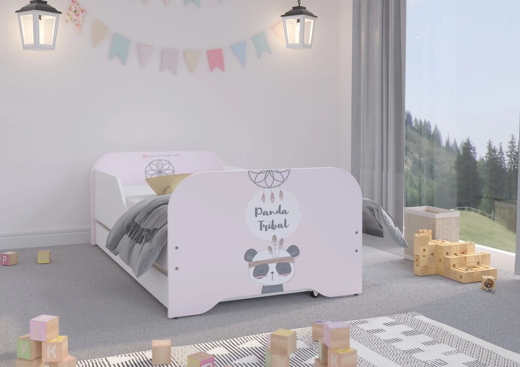 Wooden Toys Dětská postel MIKI 140x70 PANDA