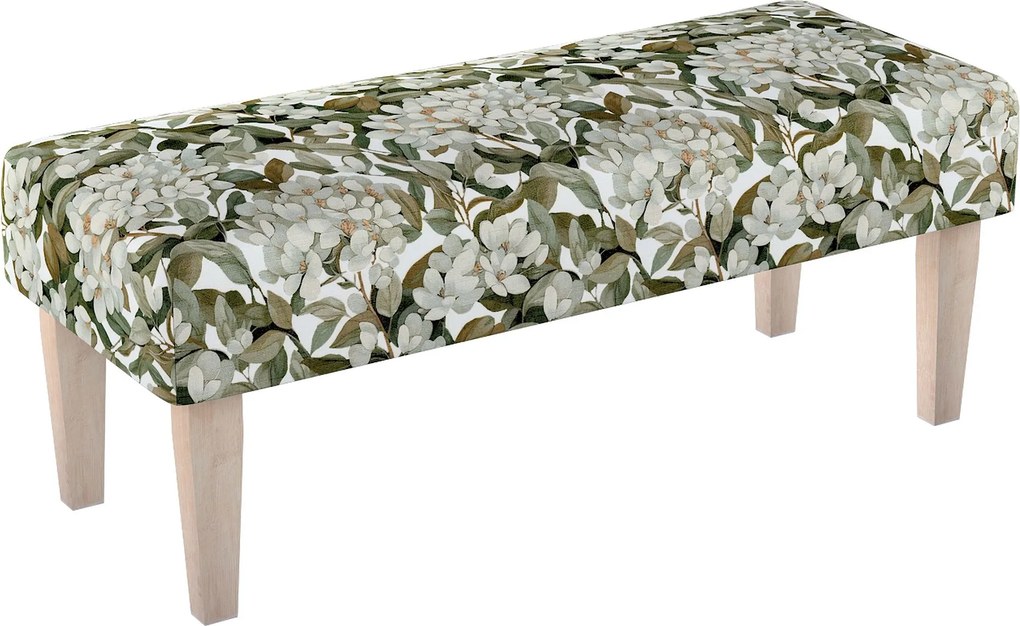 Dlouhá lavička 100x40cm barva vícebarevná látka pletený vzor, vzorované