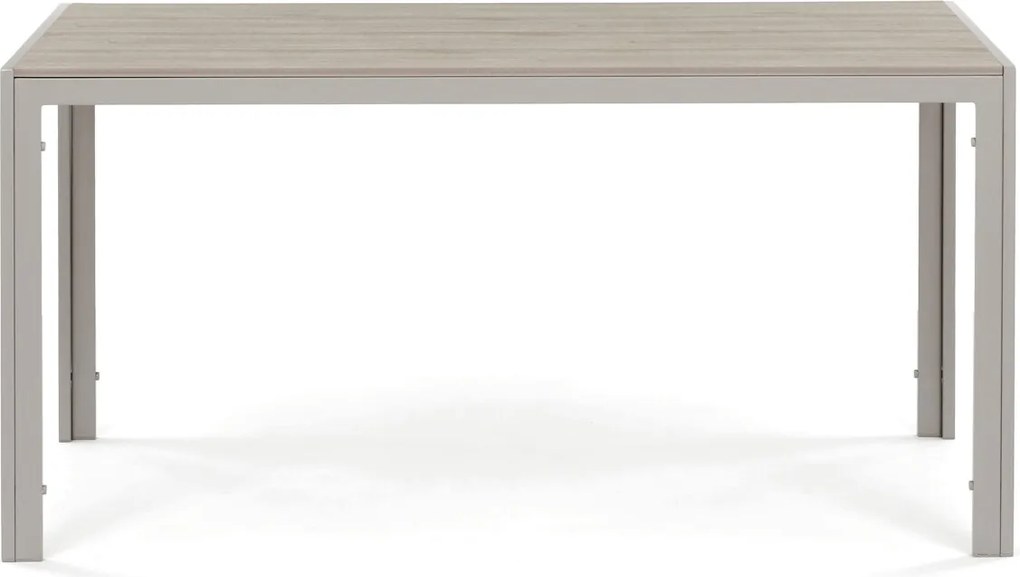 Zahradní stůl WOOD - béžový polywood / béžová kovová konstrukce