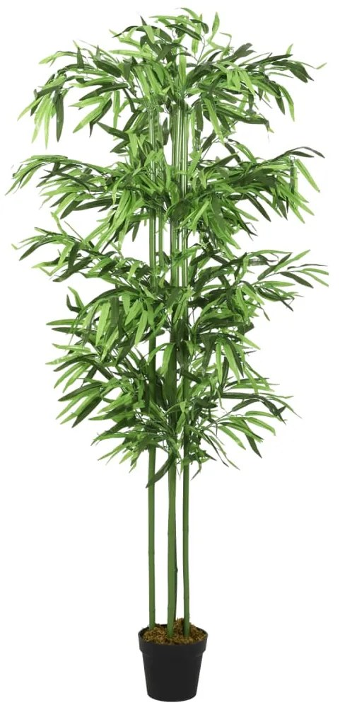 vidaXL Umělý bambus 384 listů 120 cm zelený