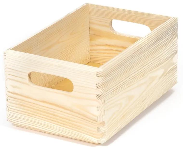 Úložný box z borovicového dřeva Compactor Custom, 30 x 20 x 14 cm
