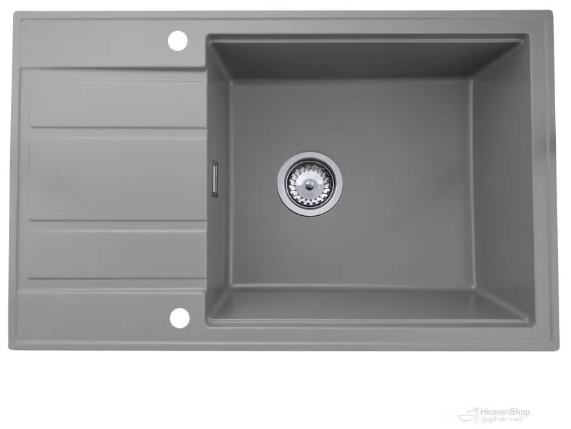 Gamma Modern 8010, 1-komorový granitový dřez 800x500x210 mm, šedá, GMA-ZM-8010-G
