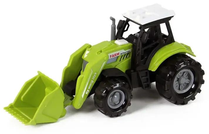 115361 Daffi Traktor se lžící - Zelený, 15cm