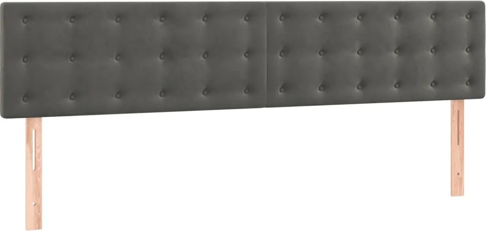 Box spring postel s matrací tmavě šedá 200x200 cm samet 3141564