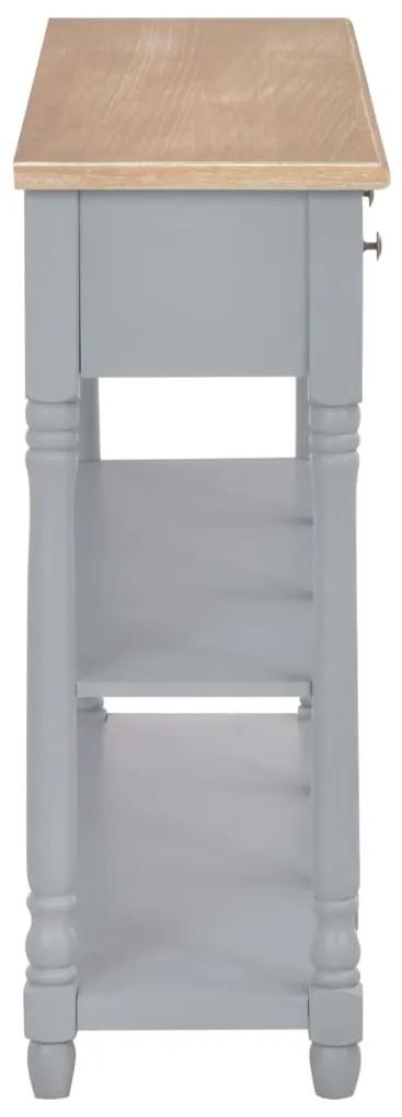 Konzolový stolek šedý 120 x 30 x 76 cm MDF