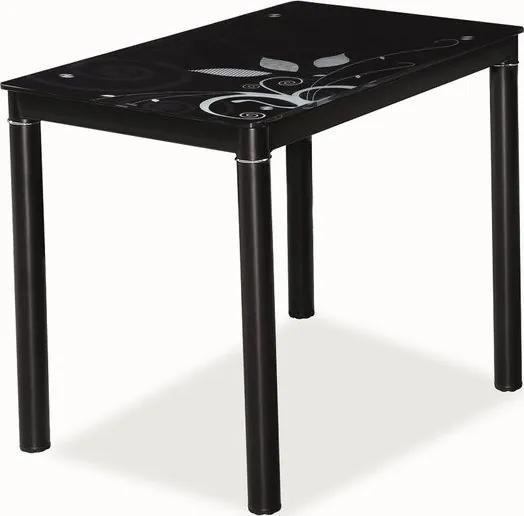 Casarredo - Komfort nábytek Jídelní stůl DAMAR, kov/sklo, černý