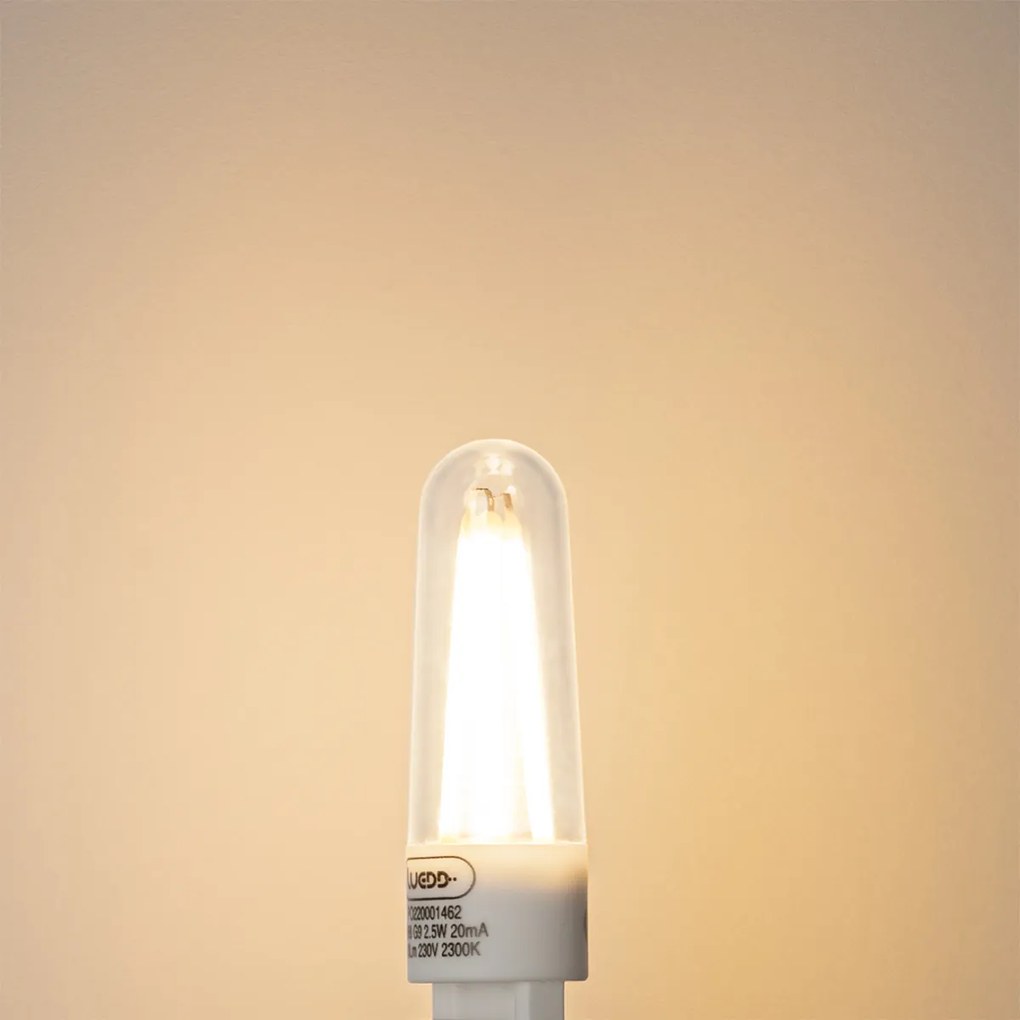 Sada 5 LED filamentových žárovek G9 2,5W 240lm 2300K