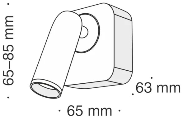 Maytoni C039WL-L3B3K - LED Nástěnné bodové svítidlo MIRAX LED/3W/230V černá