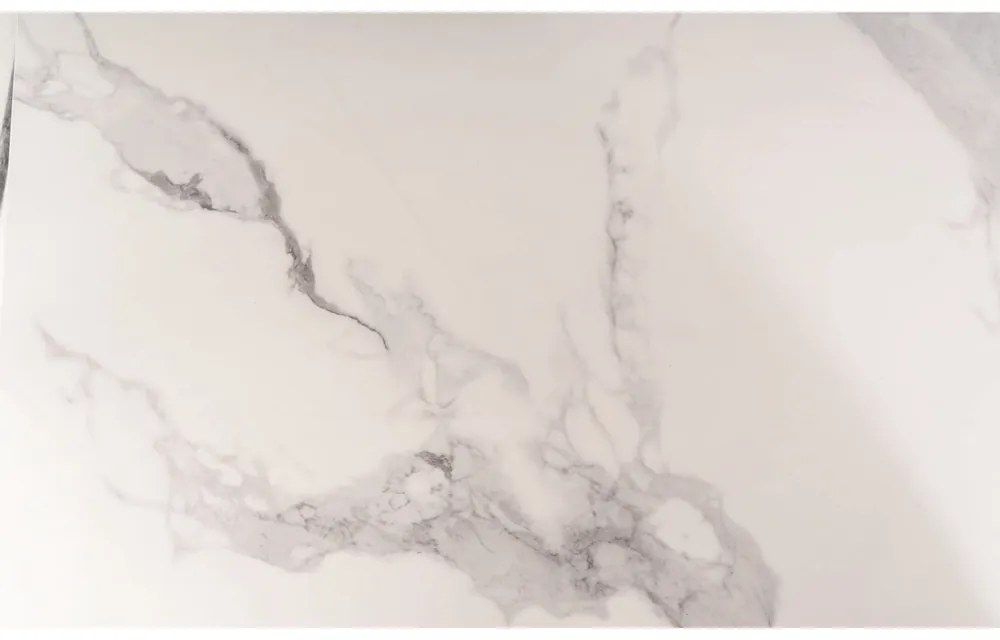 Jídelní stůl Prince II 150 x 90 cm, mramor / stříbrná