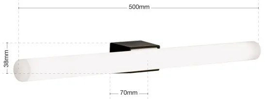 Orion Soff 3-484 - LED Nástěnné svítidlo VISAGIST 1xS14d/8W/230V černá