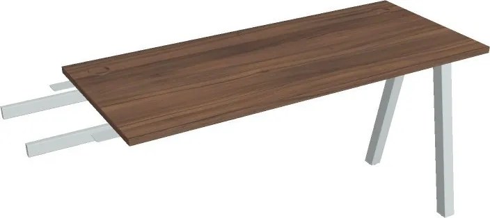 Hobis Kancelářský stůl k řetězení Hobis UEA 1400RU, deskaakát, bílá RAL 9016
