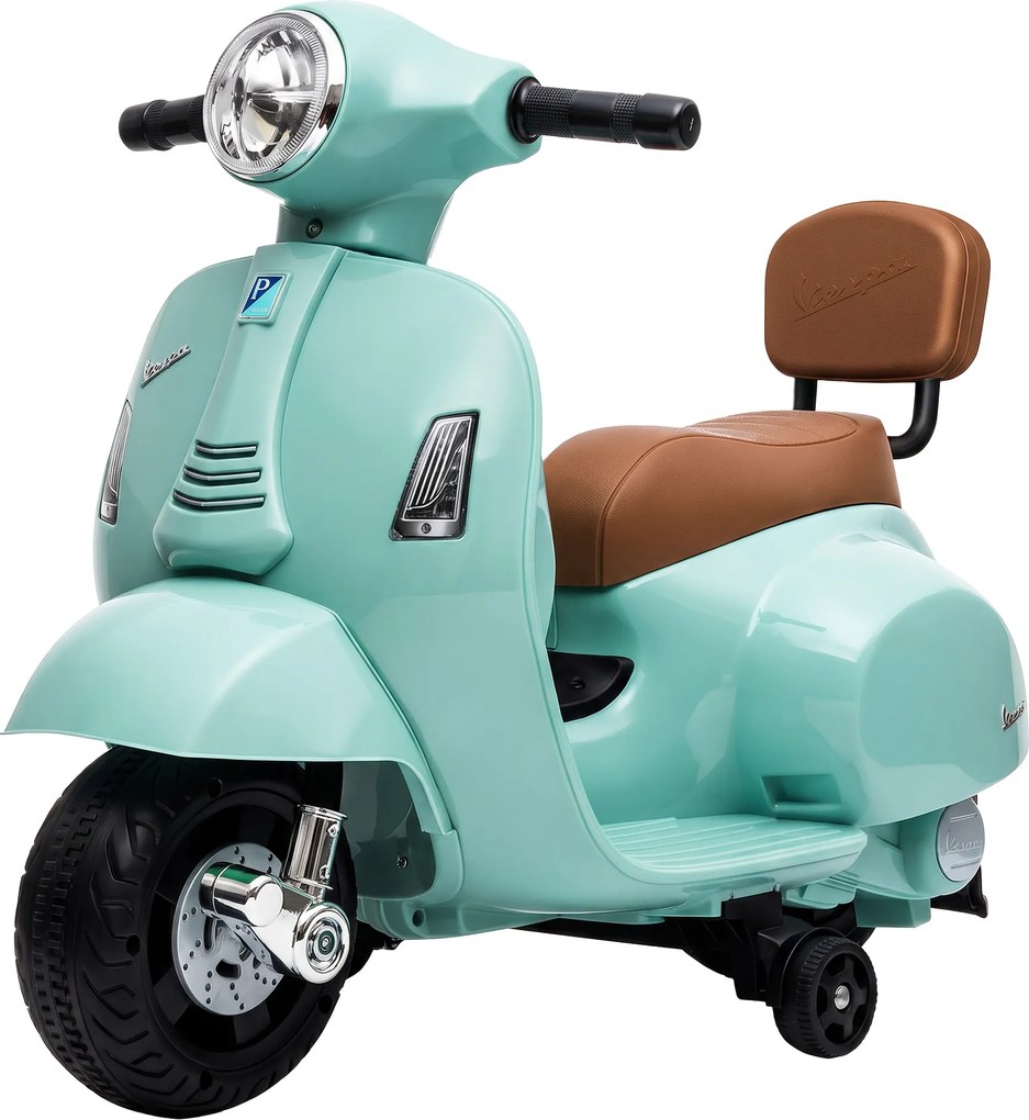 AIYAPLAY Elektro motorka pro děti Mini Vespa GTS 6V s lithiovou baterií, ergonomické sedadlo, opěrka zad, 1,5-3 roky 370-484V90GN