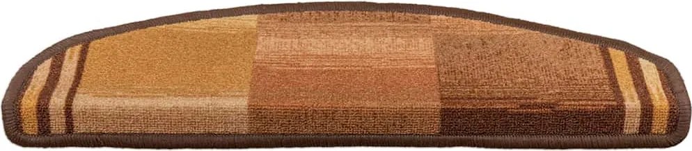 Nášlapy na schody samolepicí 10 ks 65x21x4 cm hnědé 149837