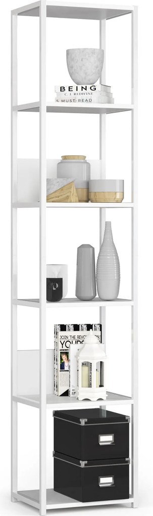 Kovový regál Loft 40 cm bílá/bílá