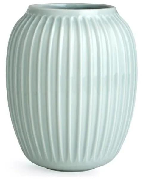 Mentolově modrá kameninová váza Kähler Design Hammershoi, výška 20 cm