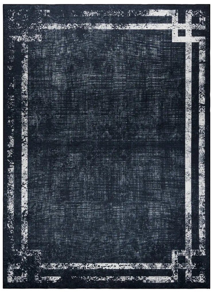 Dywany Łuszczów, Kusový koberec ANDRE Frame 1486, 160x220, šedá, chodba / předsíň