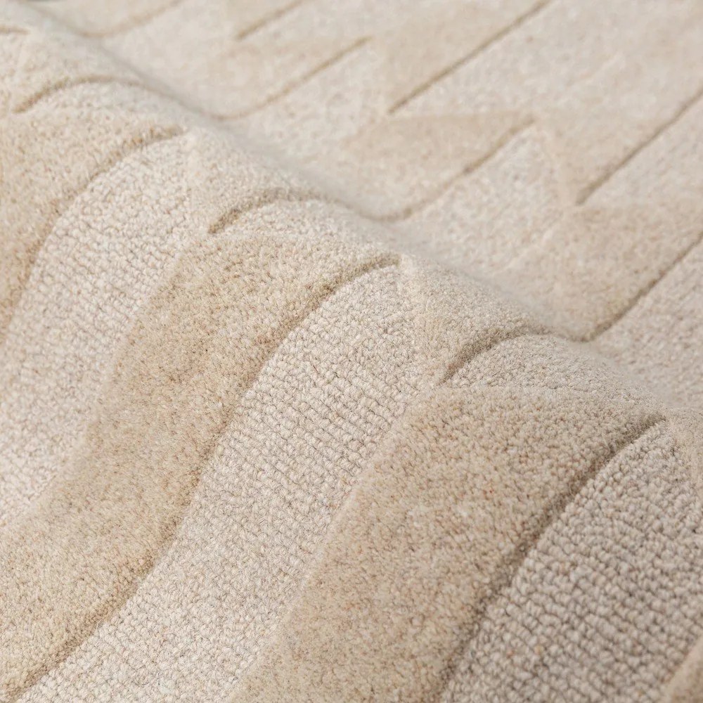 Zelený/v přírodní barvě ručně tkaný vlněný koberec 200x290 cm Apex Border Wool – Flair Rugs
