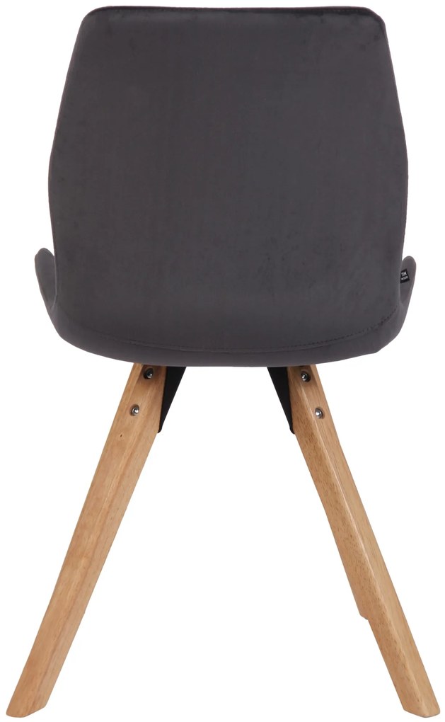 Jídelní židle Carnforth - 2 ks - samet | tmavě šedé