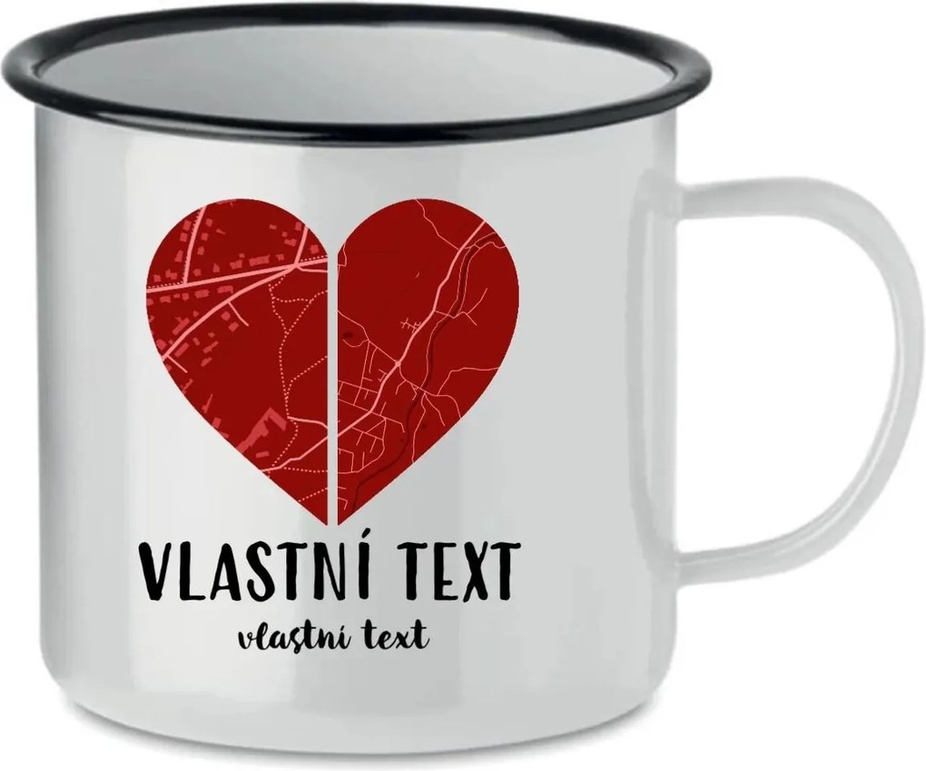 Personalizovaný retro plecháček - Dvě místa, jedno srdce