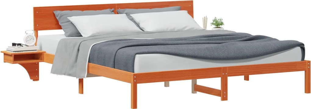 Rám postele Voskově hnědá 200 x 200 cm Masivní borové dřevo 3385750