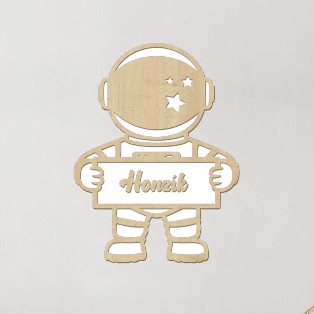 dřevo života Dřevěná dekorace Astronaut Zvolte barvu dekoru: Bílá, Rozměry šxv (cm): 45x60