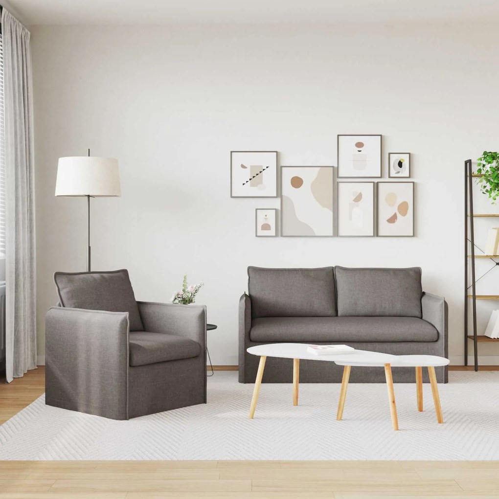 Set pohovek 2 ks Taupe Textil 3407571