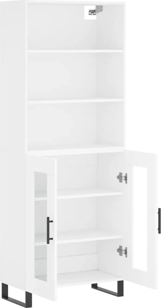 Skříň highboard bílá 69,5 x 34 x 180 cm kompozitní dřevo 3189341