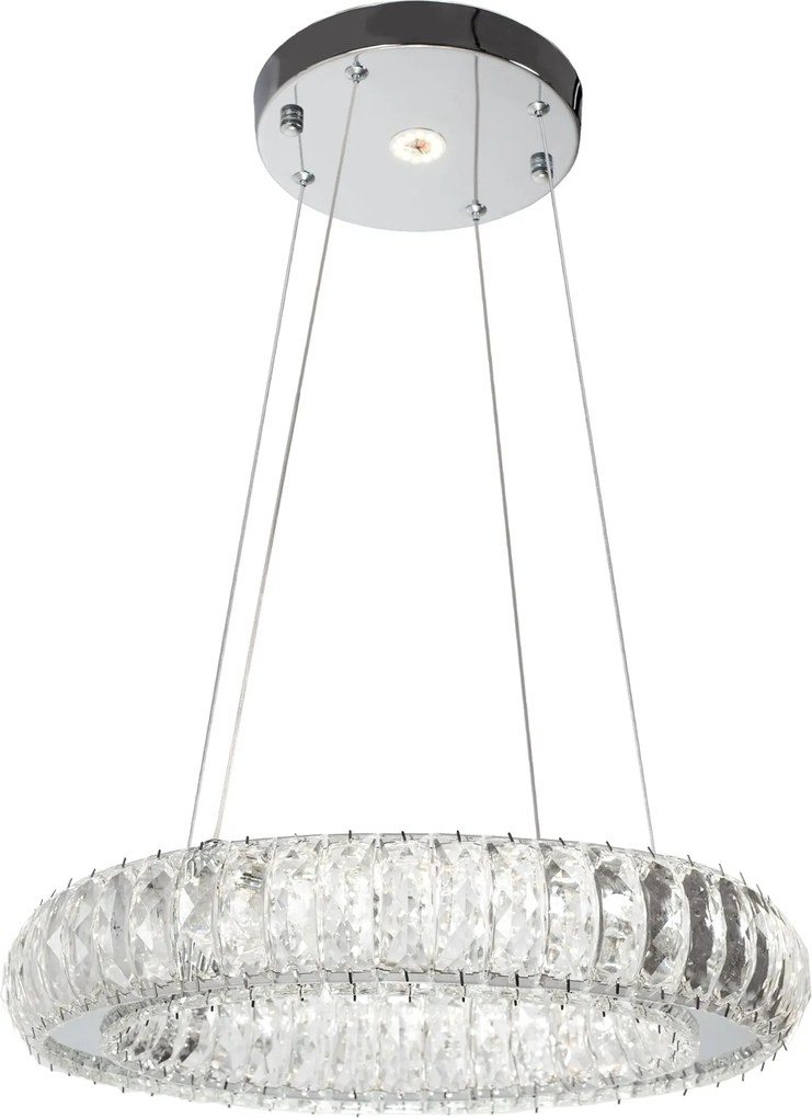 Toolight Toolight, Křišťálové LED závěsné svítidlo APP1040-CP + dálkové ovládání, chromová, OSW-09473
