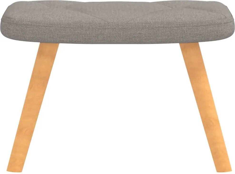 Relaxační křeslo se stoličkou taupe textil 327543