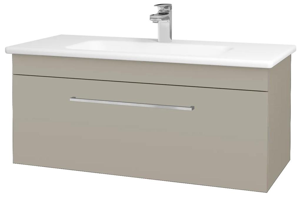 Dřevojas Koupelnová skříň ASTON SZZ 100 Varianta: N01 Bílá lesk / Úchytka T02 / D02 Bříza