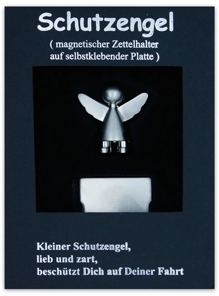 Anděl strážný s magnetem, stříbrný matný