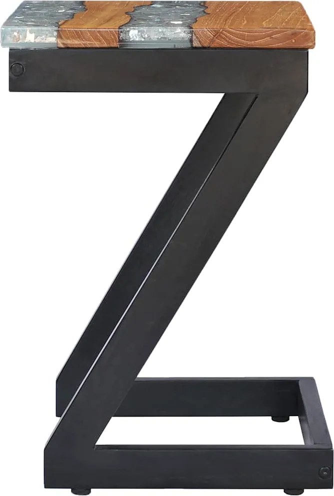 Konferenční stolek 30 x 30 x 50 cm masivní teak a polyresin 281649