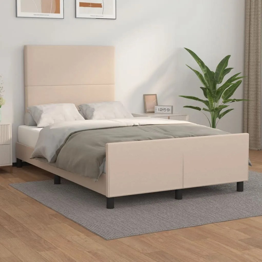 Rám postele bez matrace cappuccino 120x190 cm umělá kůže 3270553