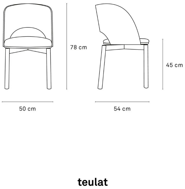 Zelená jasanová jídelní židle Teulat Dam