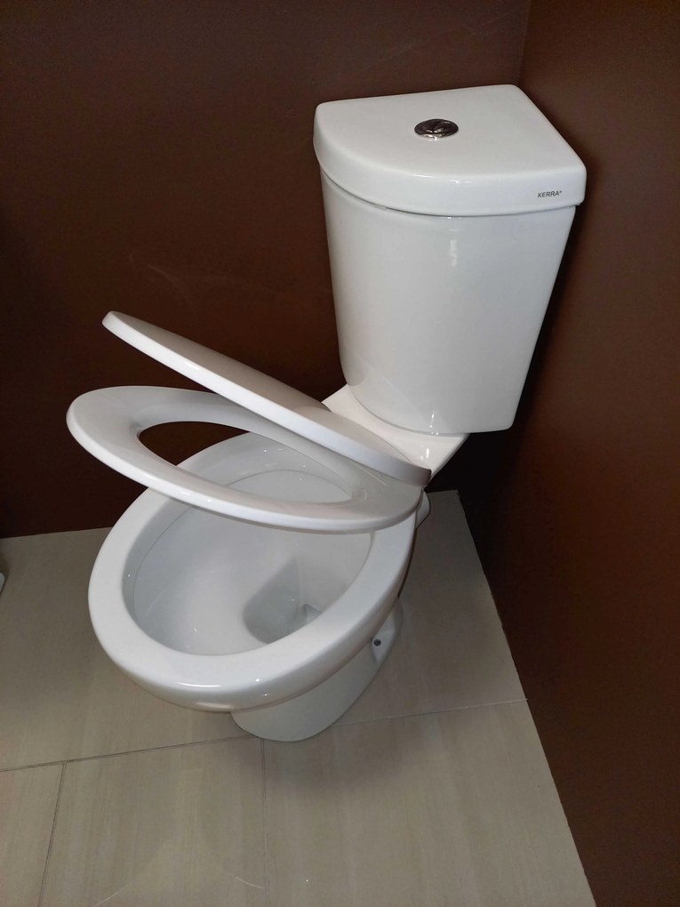 Novoterm Rohové WC kombi NV-Corner KR 61 ZO se zadním odpadem a SoftClose sedátkem