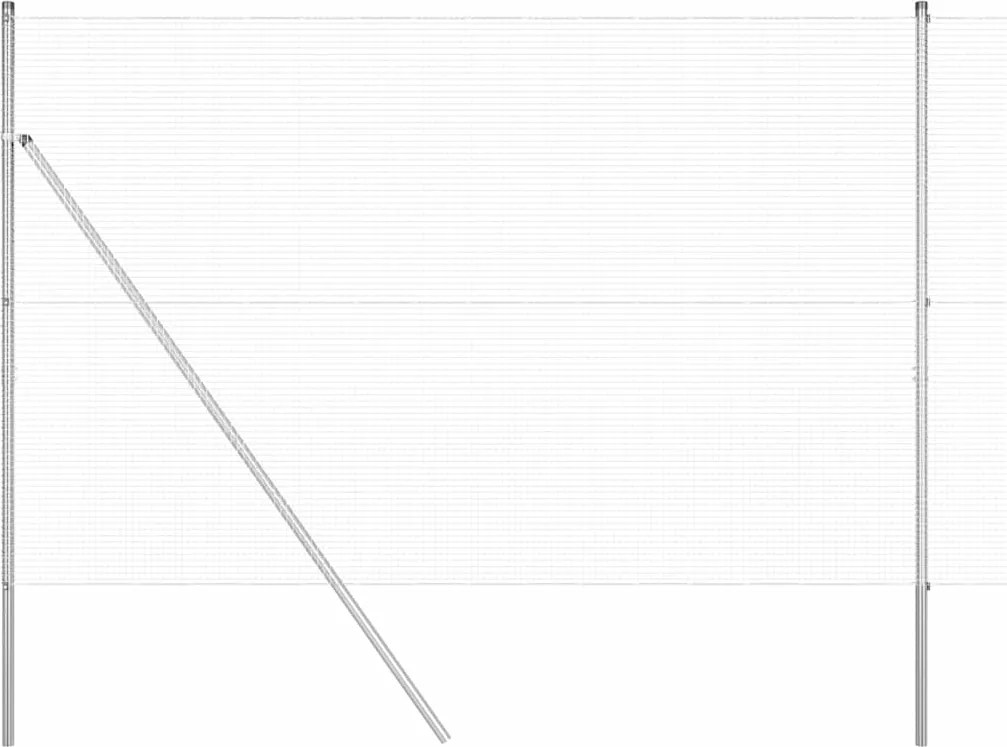Zemní upevnění svařované drátěné ploty 50 x 1,5 m Stříbrná 3351654