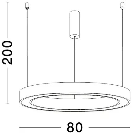 LED lustr Sting 80 bílé