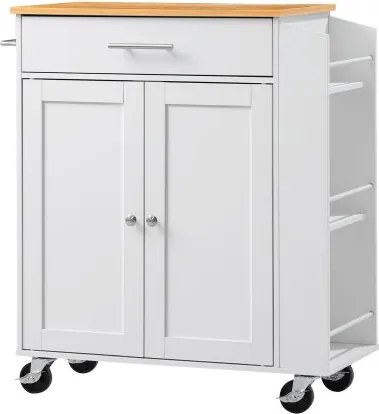 Kuchyňský ostrůvek s úložným prostorem VEVOR, 640 × 380 × 15 mm – 795 × 397 × 870 mm