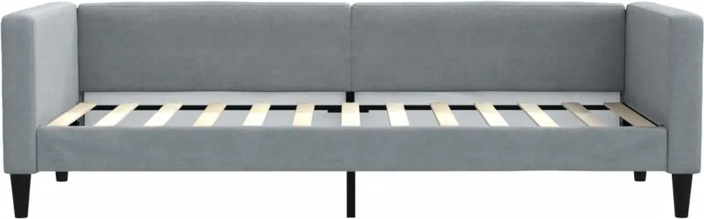 Válenda s matrací světle šedá 80 x 200 cm textil 3196555