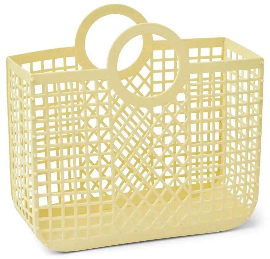 LIEWOOD Košík z recyklovaného plastu Lemonade Large, žlutá barva, plast
